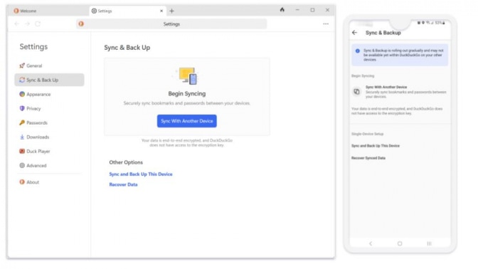 DuckDuckGo’s Browser Introduces Password & Bookmark Syncing