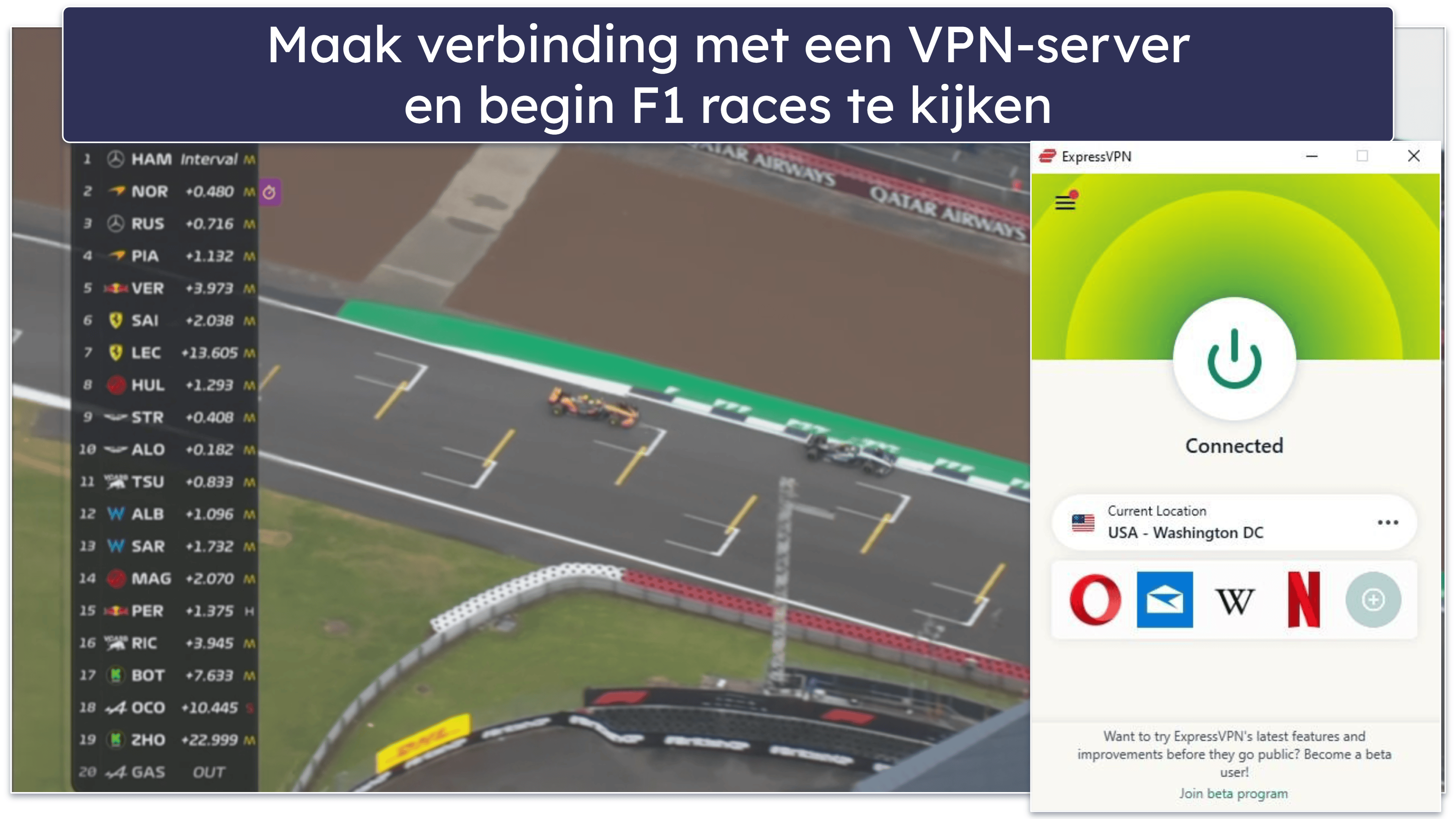 Hoe online naar F1 kijken met een VPN in 2026